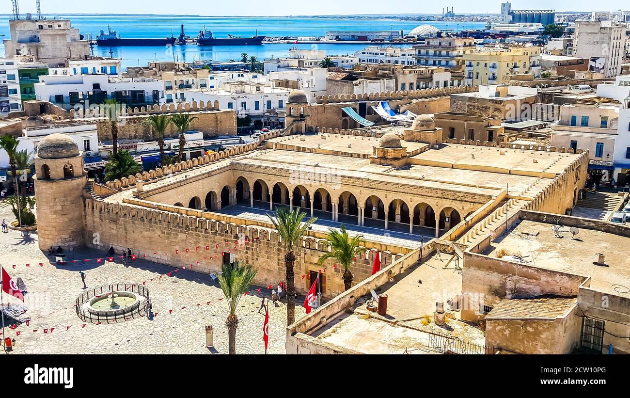 The Grand Mosque of Sousse. UNESCO World Heritage Site. Sousse, Tunisia ...