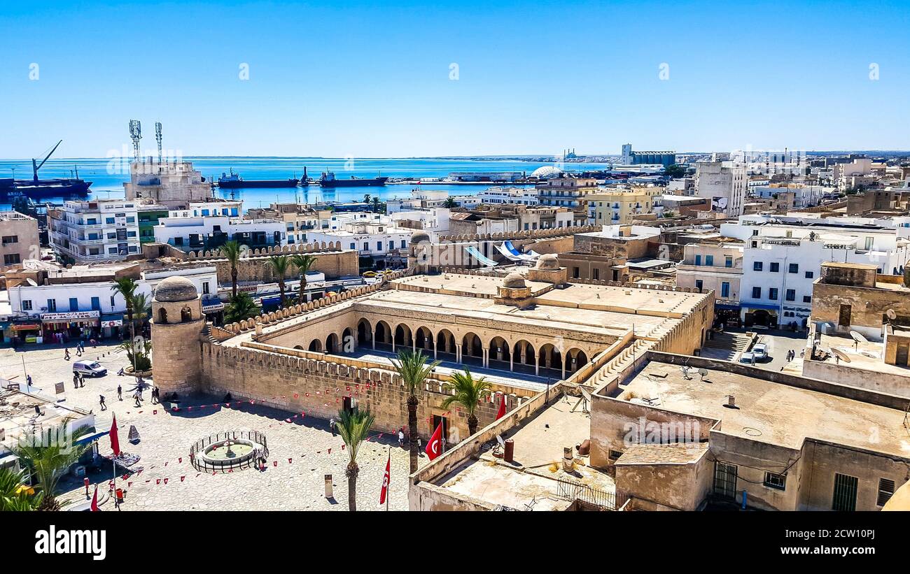 The Grand Mosque of Sousse. UNESCO World Heritage Site. Sousse, Tunisia ...