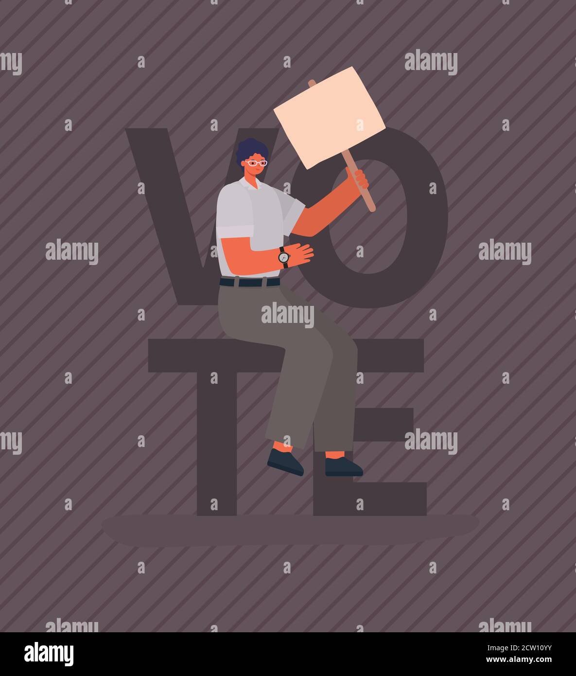 Boy Voting Stock Vector Images - Alamy