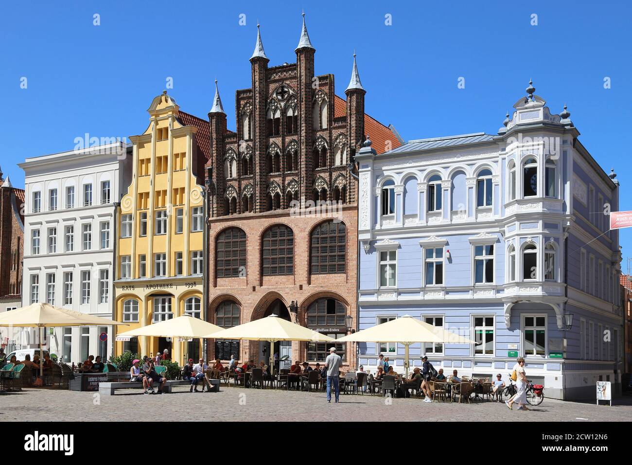 Stralsund Old Market Stock Photo - Alamy