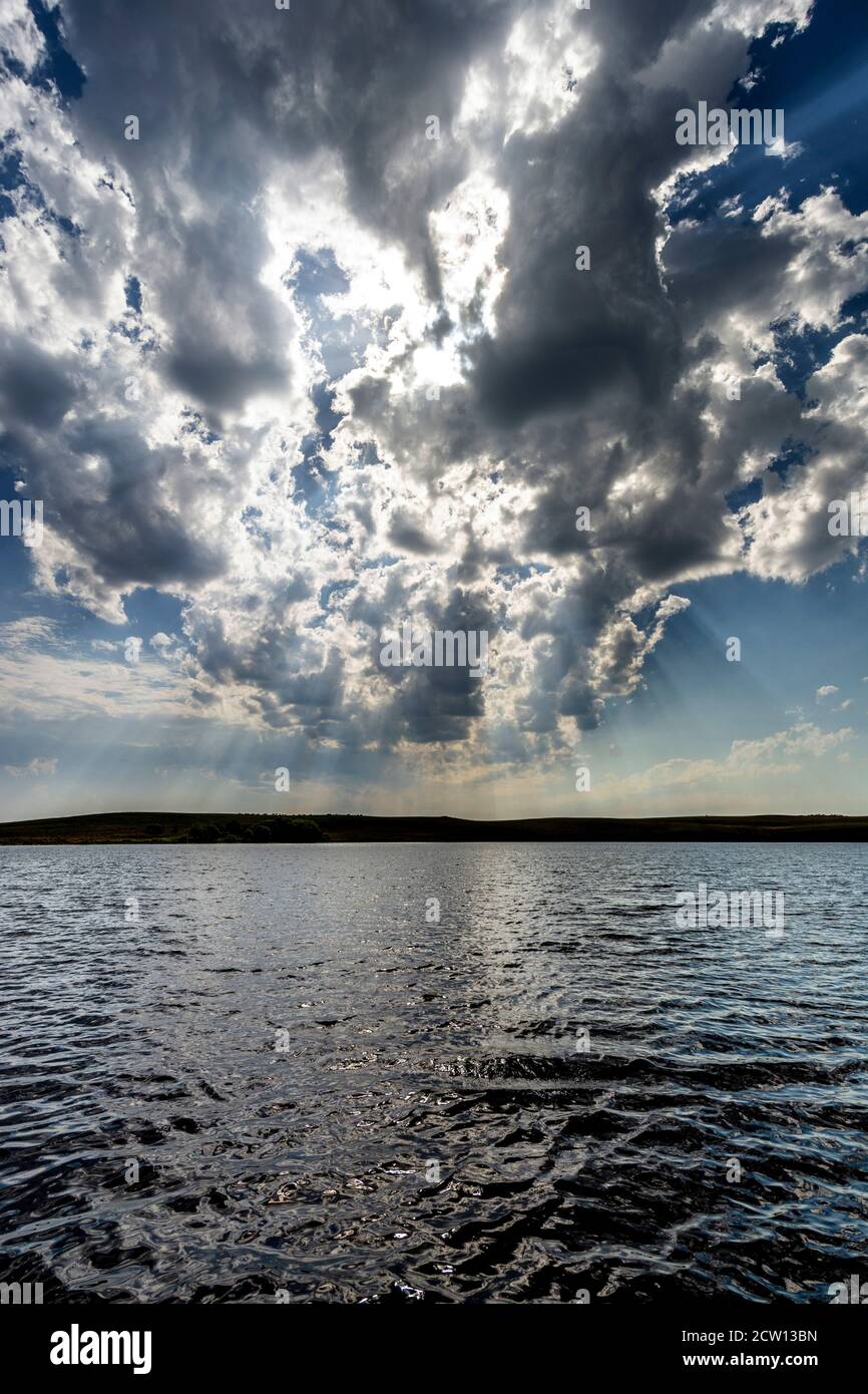 Lake of monks (lac des moines) in Aubrac region, Aveyron department ...