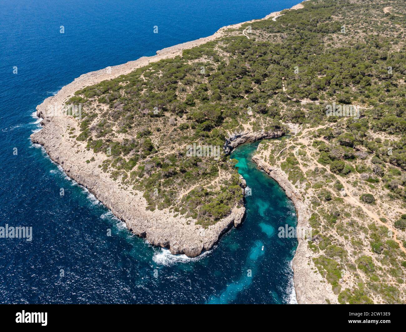 Cala Beltran, Llucmajor, Mallorca, Balearic Islands, Spain Stock Photo ...