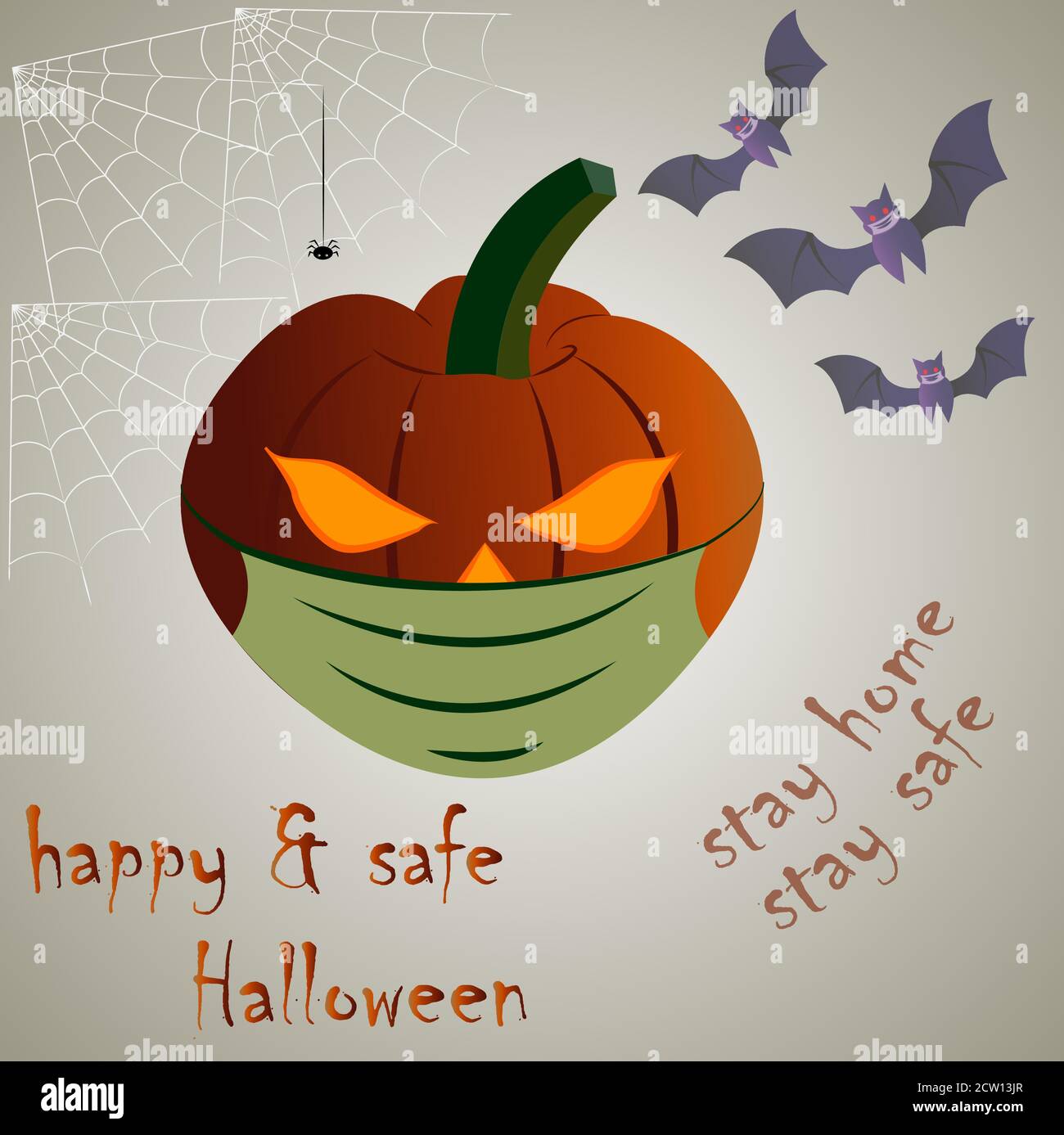 Happy and safe Halloween poster for party invitations & banners. The ...
