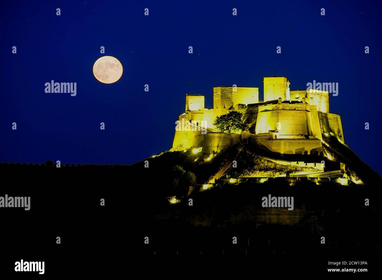 Monzón castle, castle-fortress of Muslim origin, Monzón Huesca, Spain ...