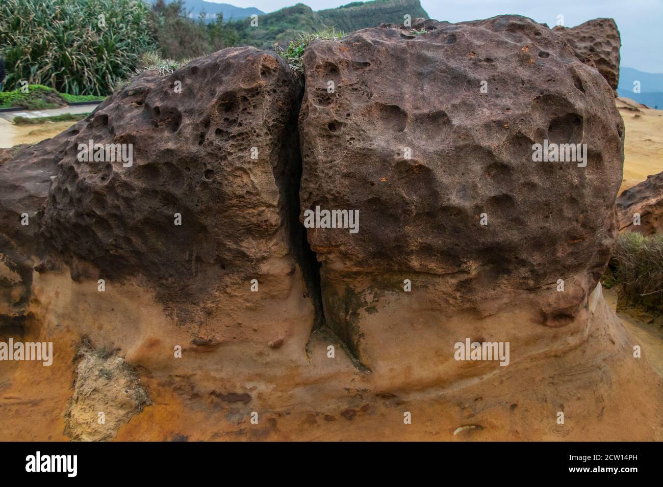 YEHLIU GEOPARK, Taipei, TAIWAN. Unique geological formations including ...
