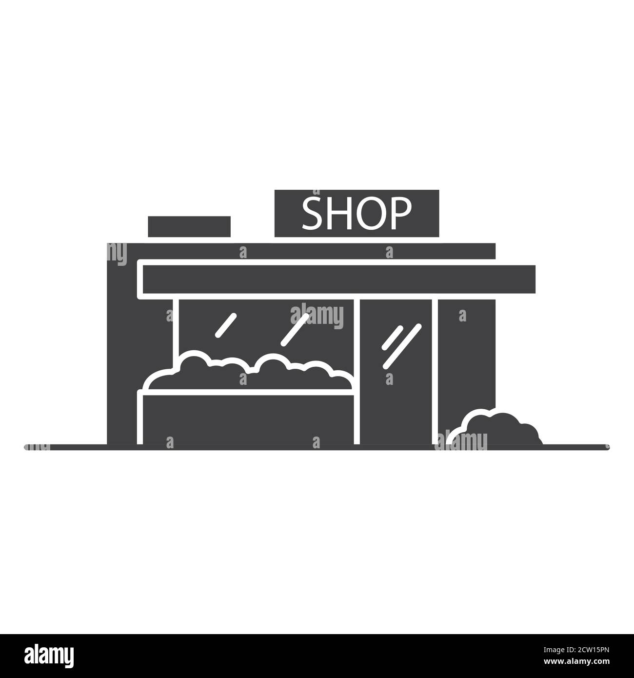 Store building icon. Shop line art. Outline vector Stock Vector Image ...