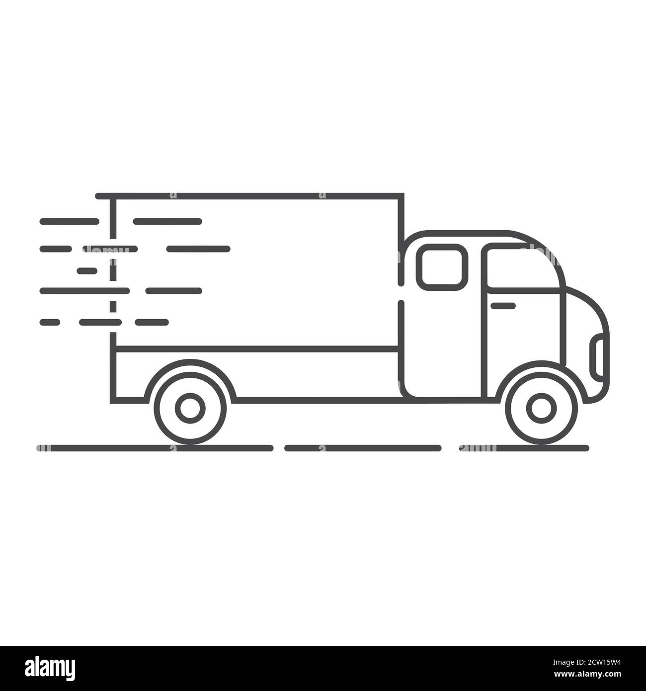 Fast delivery truck icon. Car cargo line art. Vector outline Stock ...