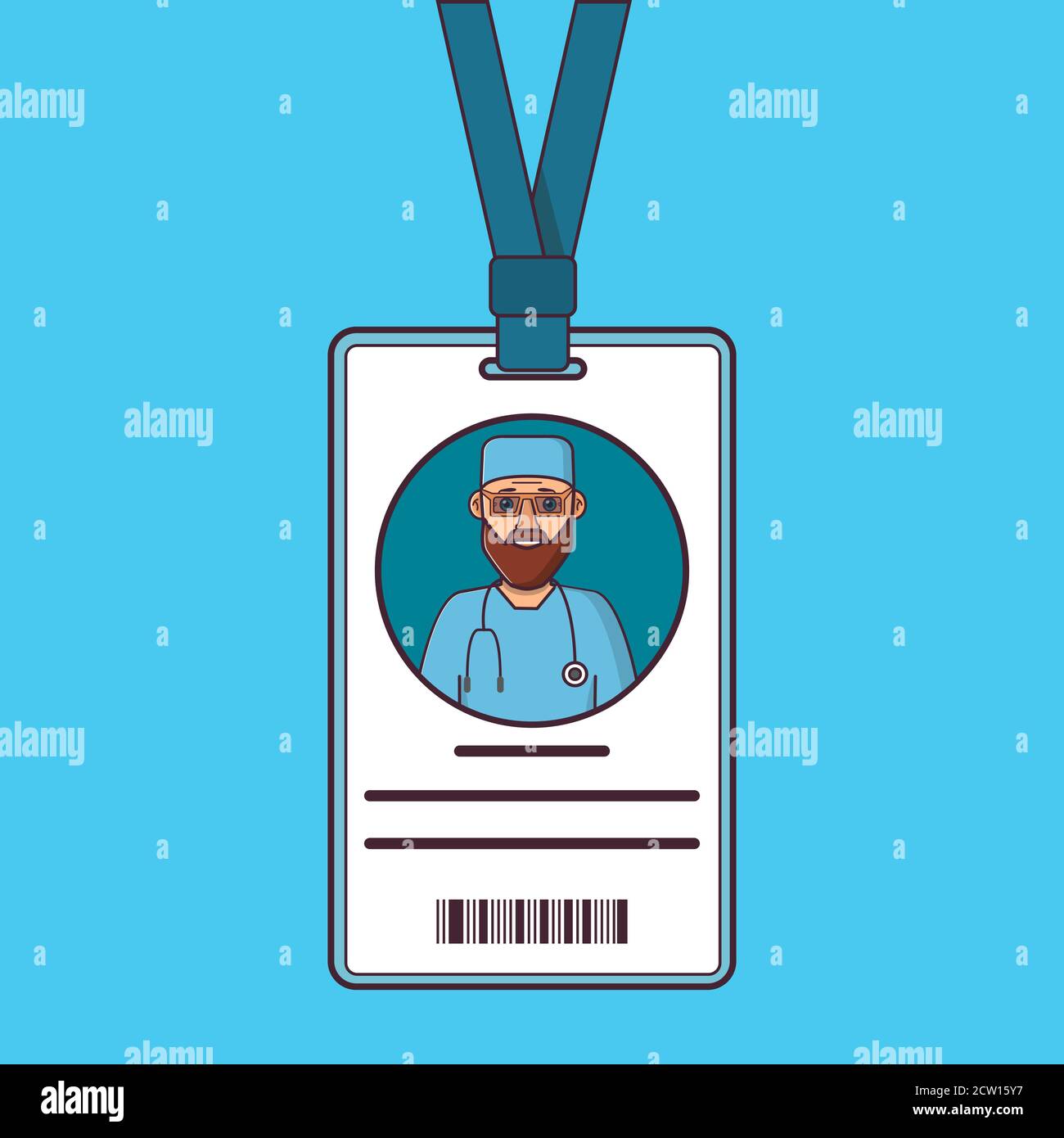 Hospital Identification Tag Stock Vector Images - Alamy