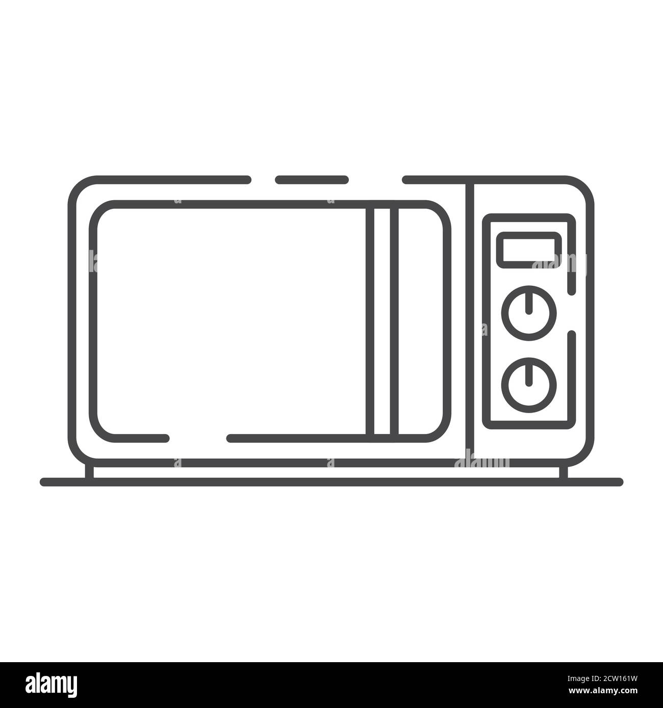 Microwave line art vector icon outline.Kitchen appliances Stock Vector ...