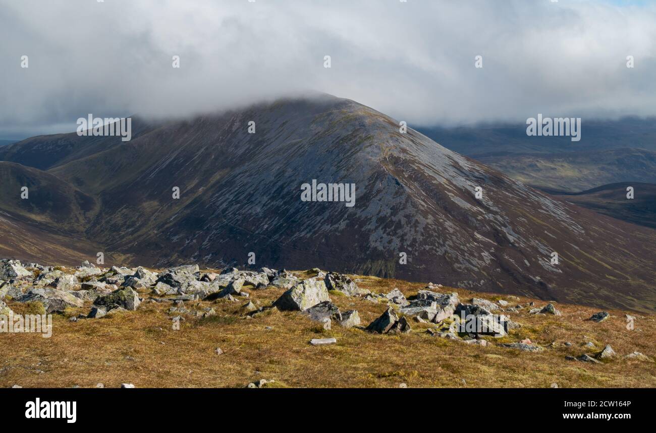 The mountain of Carn Nan Gabhar, part of the Beinn a Ghlo massif near ...