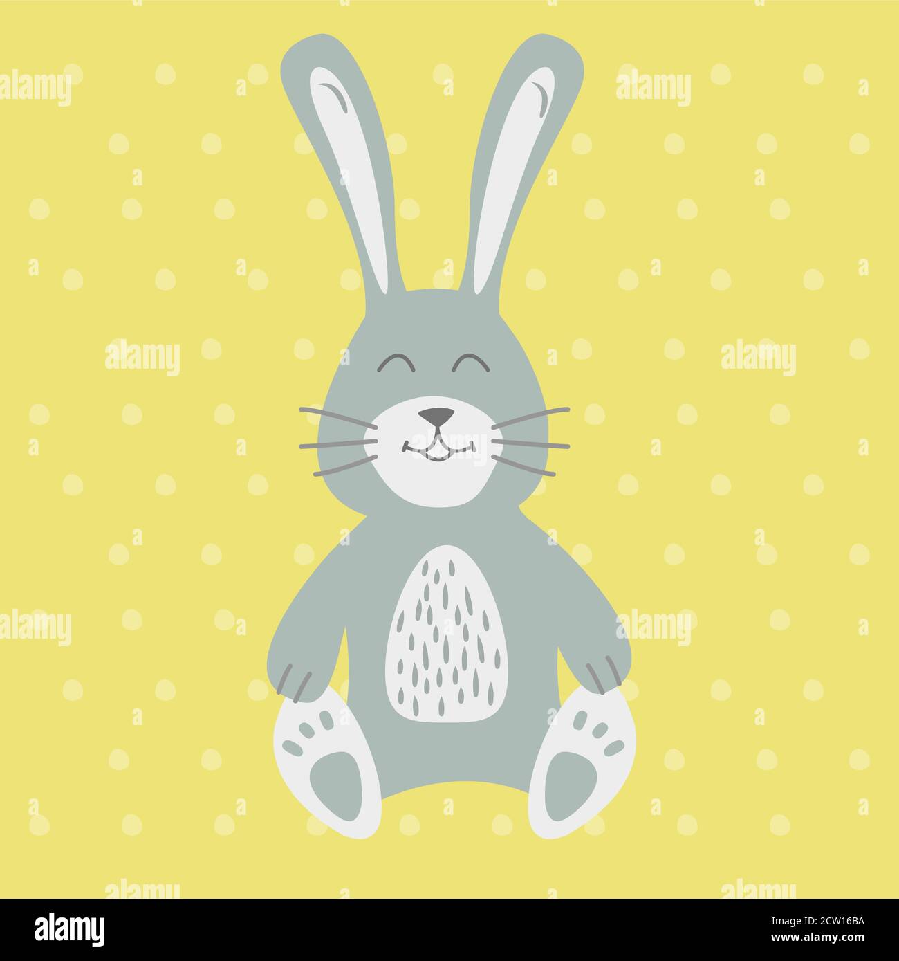 Scandinavian style rabbit. Children vector illustration. Easter bunny ...