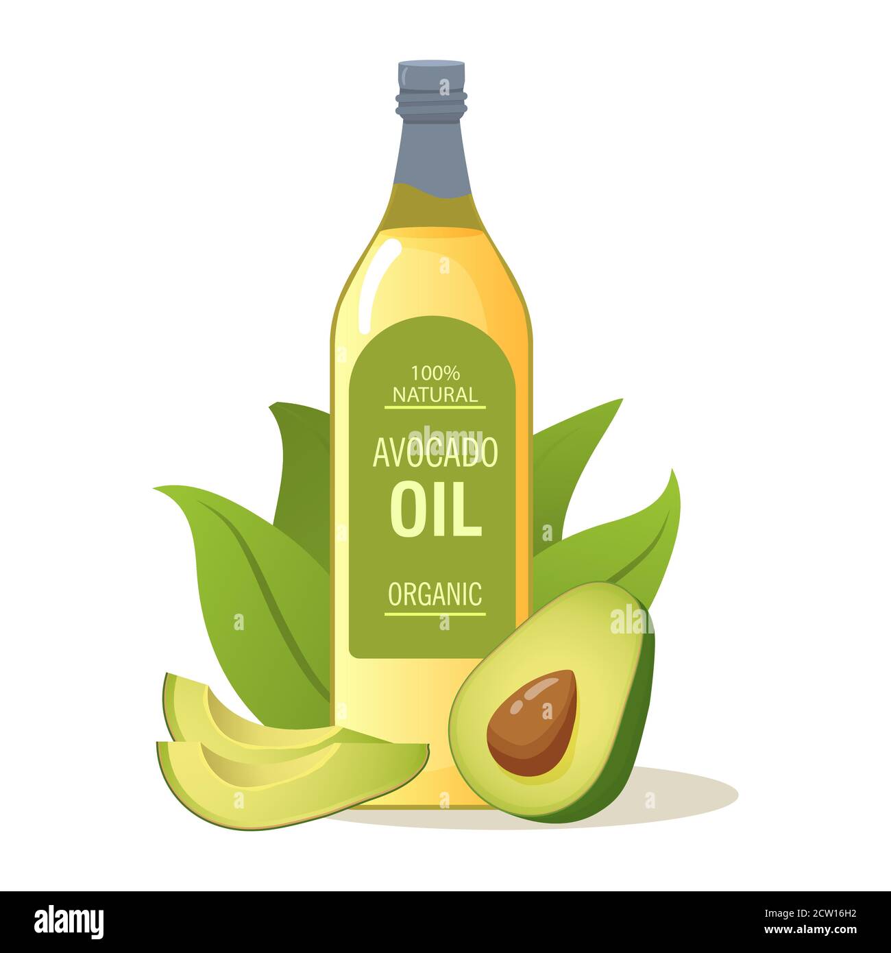 Avocado oil label Stock Vector Images - Alamy