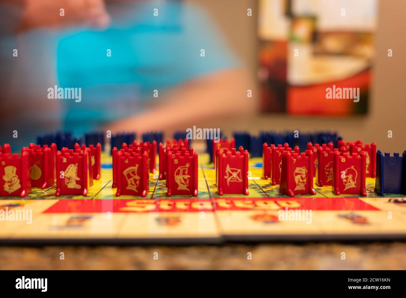 Board level view of stategy board game in action Stock Photo - Alamy