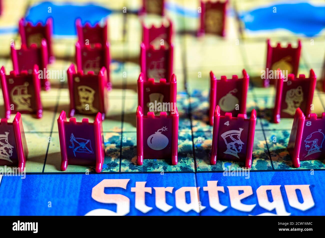 Board level view of stategy board game in action Stock Photo - Alamy