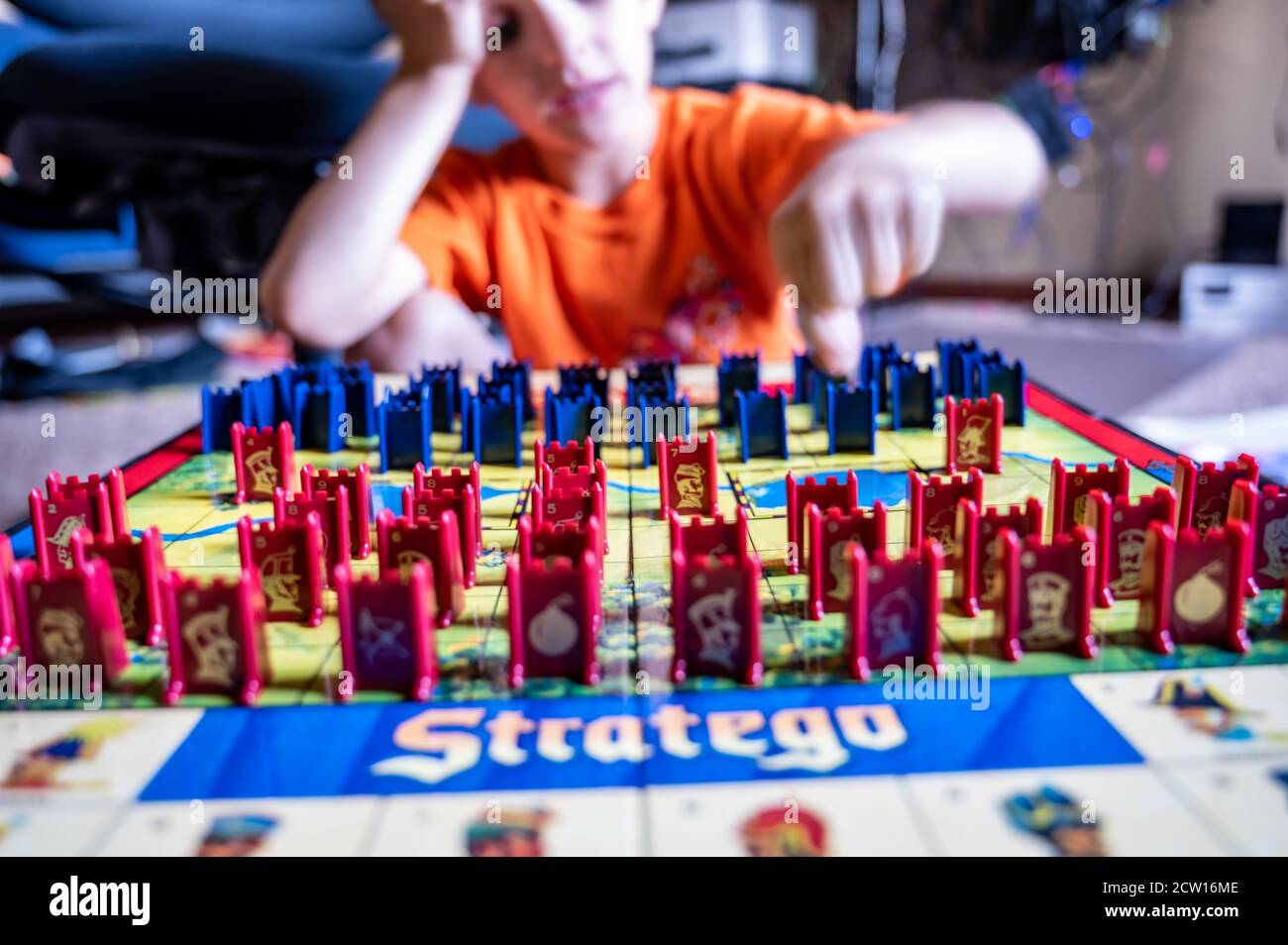 Board level view of stategy board game in action Stock Photo - Alamy
