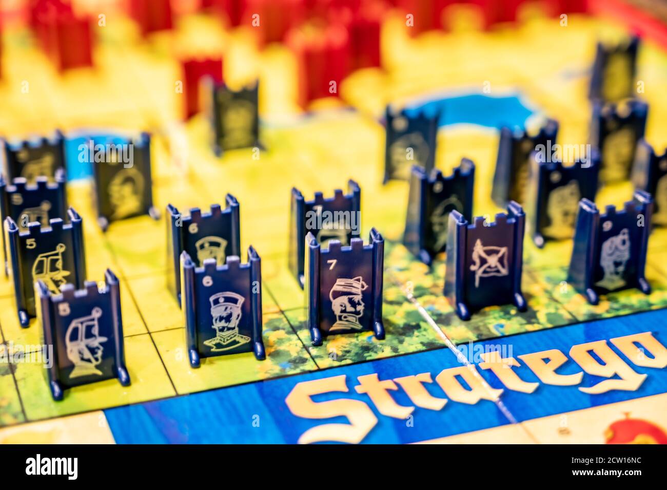 Board level view of stategy board game in action Stock Photo - Alamy