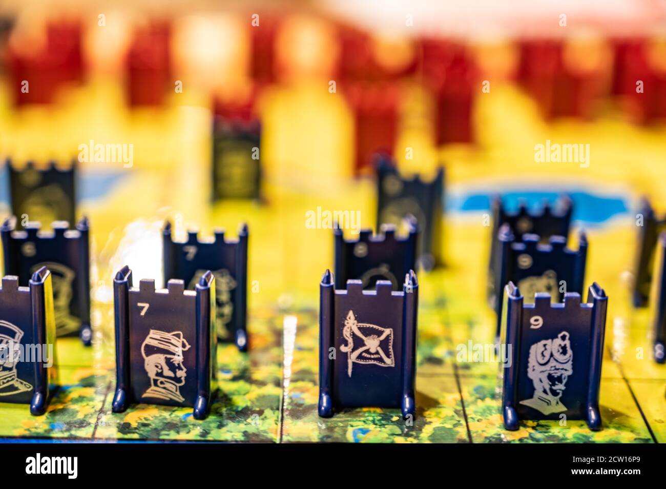 Board level view of stategy board game in action Stock Photo - Alamy