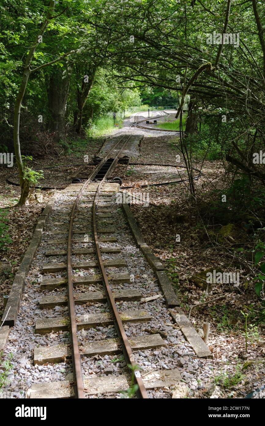 Railway track through the woods for Ruislip Lido Railway at Ruislip ...