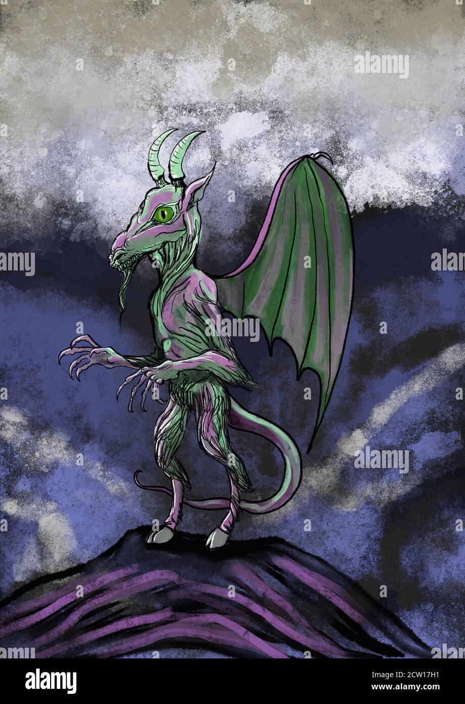 Jersey Devil illustration Stock Photo - Alamy