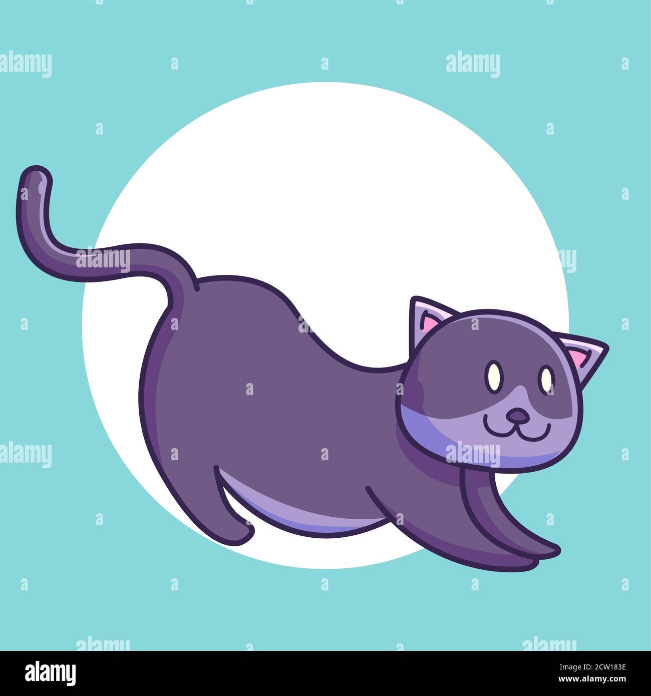 cute cat in want to play. cartoon vector illustration Stock Vector ...