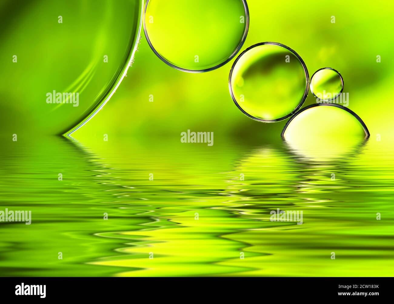 Green watery background, abstract nature water reflection background ...