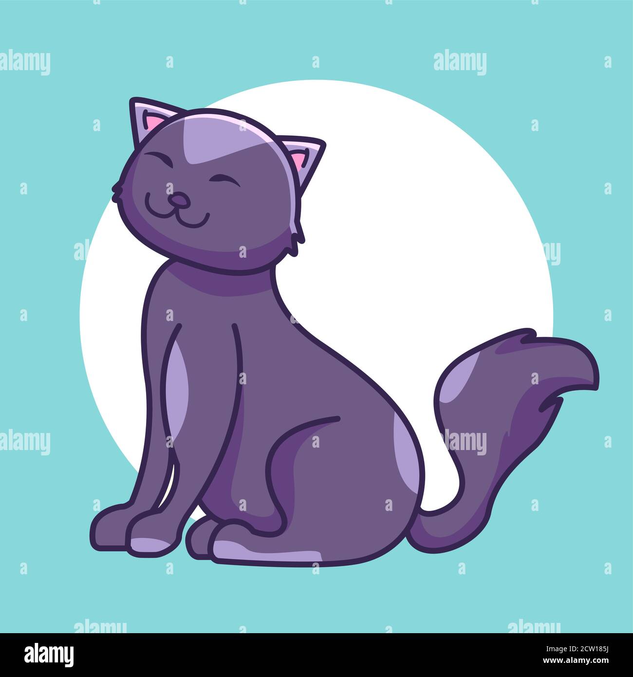 Cat sitting Stock Vector Images - Alamy
