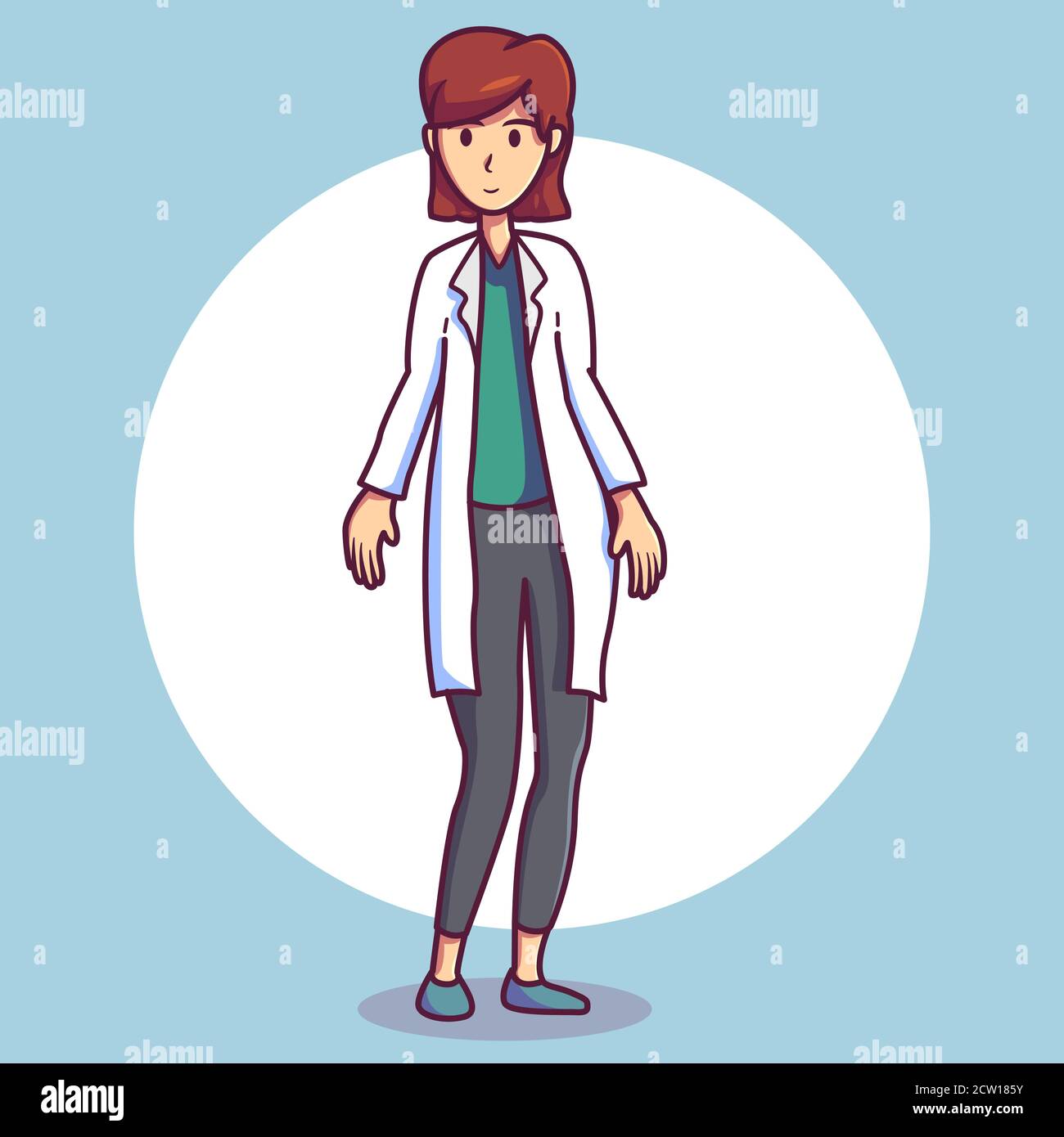 Male doctor standing in clinic Stock Vector Images - Alamy