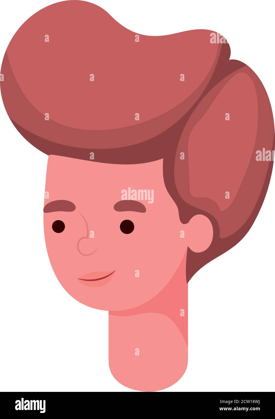 red hair man cartoon head vector design Stock Vector Image & Art - Alamy