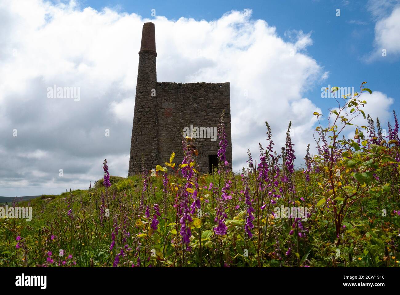 The ruins of Ding Dong tin mine, Madron, Penzance, Cornwall, England ...