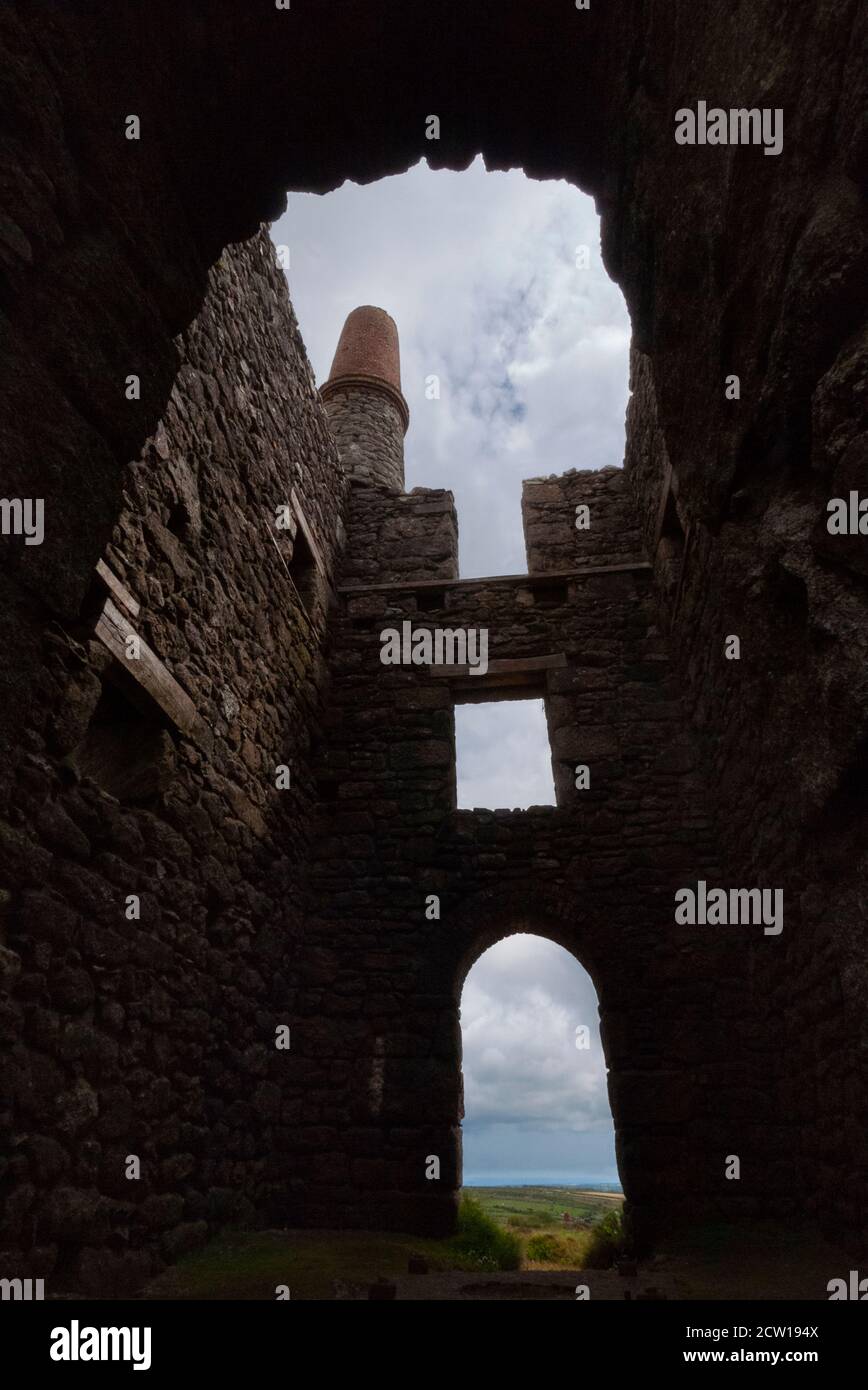 The ruins of Ding Dong tin mine, Madron, Penzance, Cornwall, England ...
