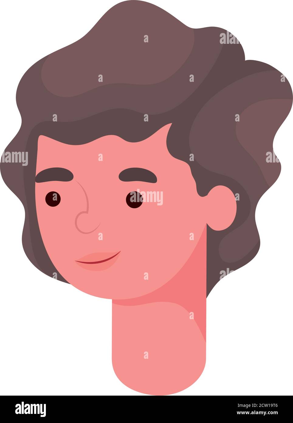 brown hair man cartoon head vector design Stock Vector Image & Art - Alamy