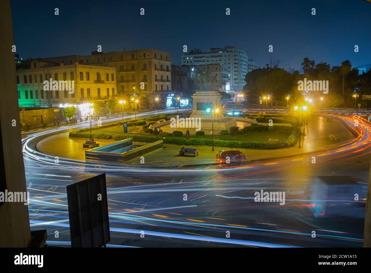 Architecture and night street scene from Egypt, El Cairo, 2018 ...