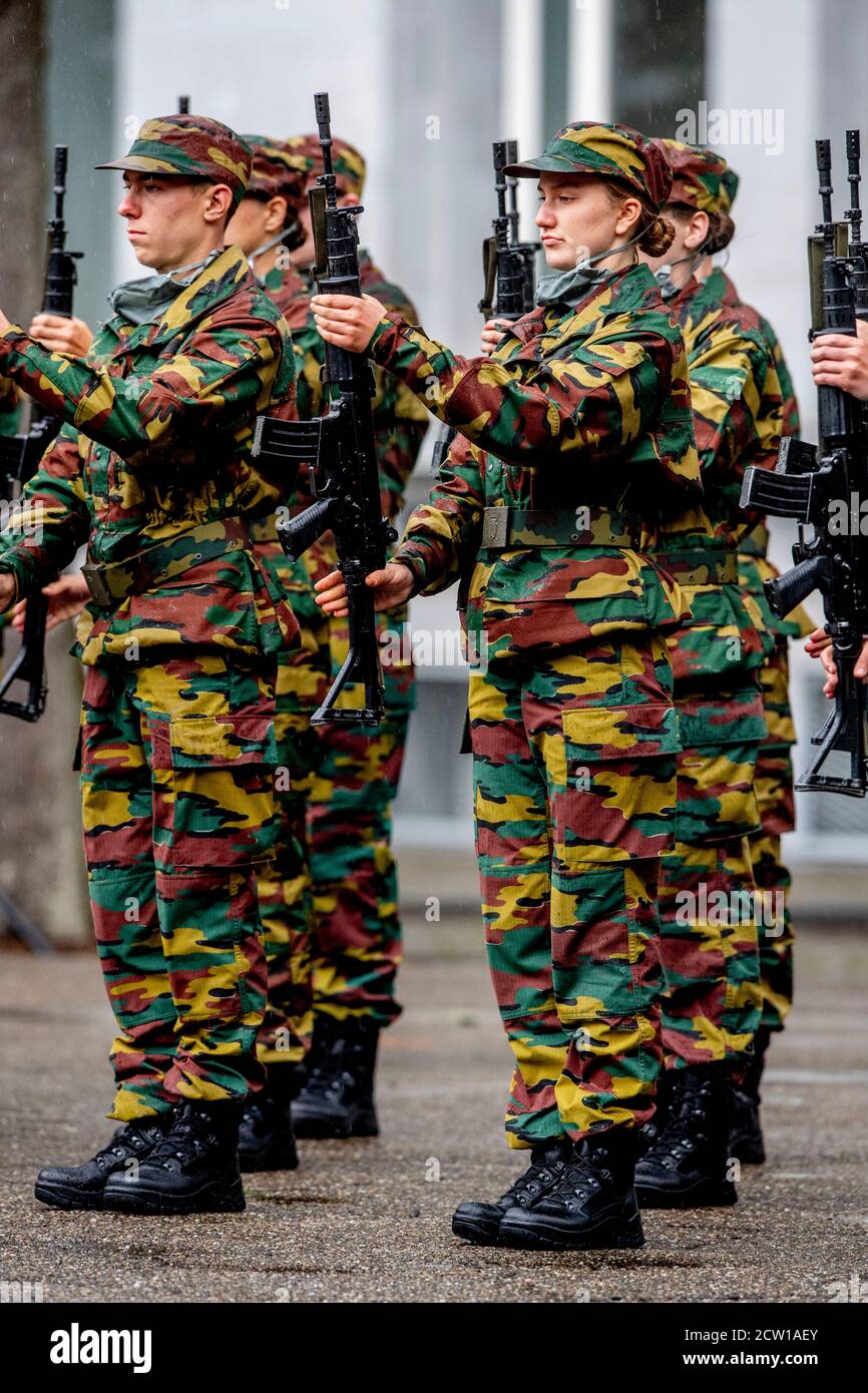 Princess Elisabeth (R), Duchess of Brabant attends ceremony for the ...