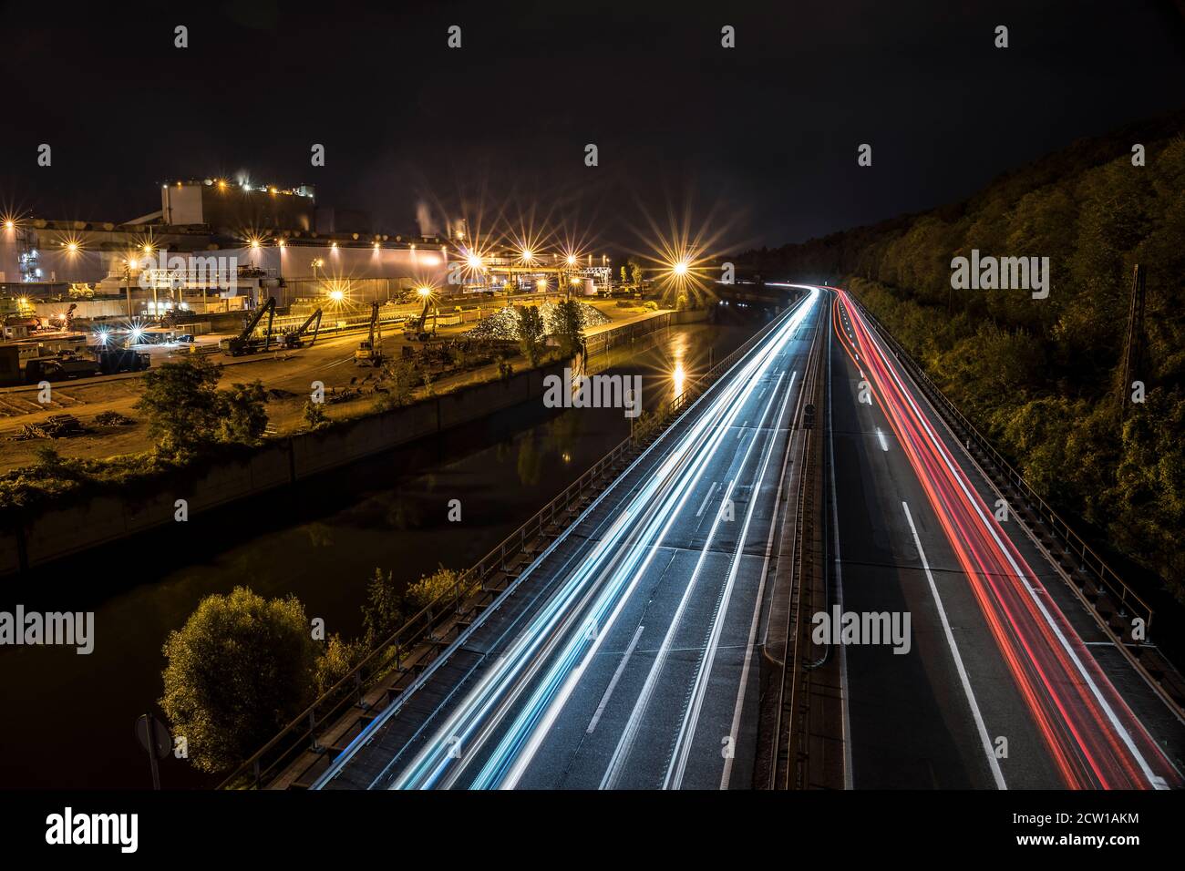 Industrial city landscape night fast hi-res stock photography and ...