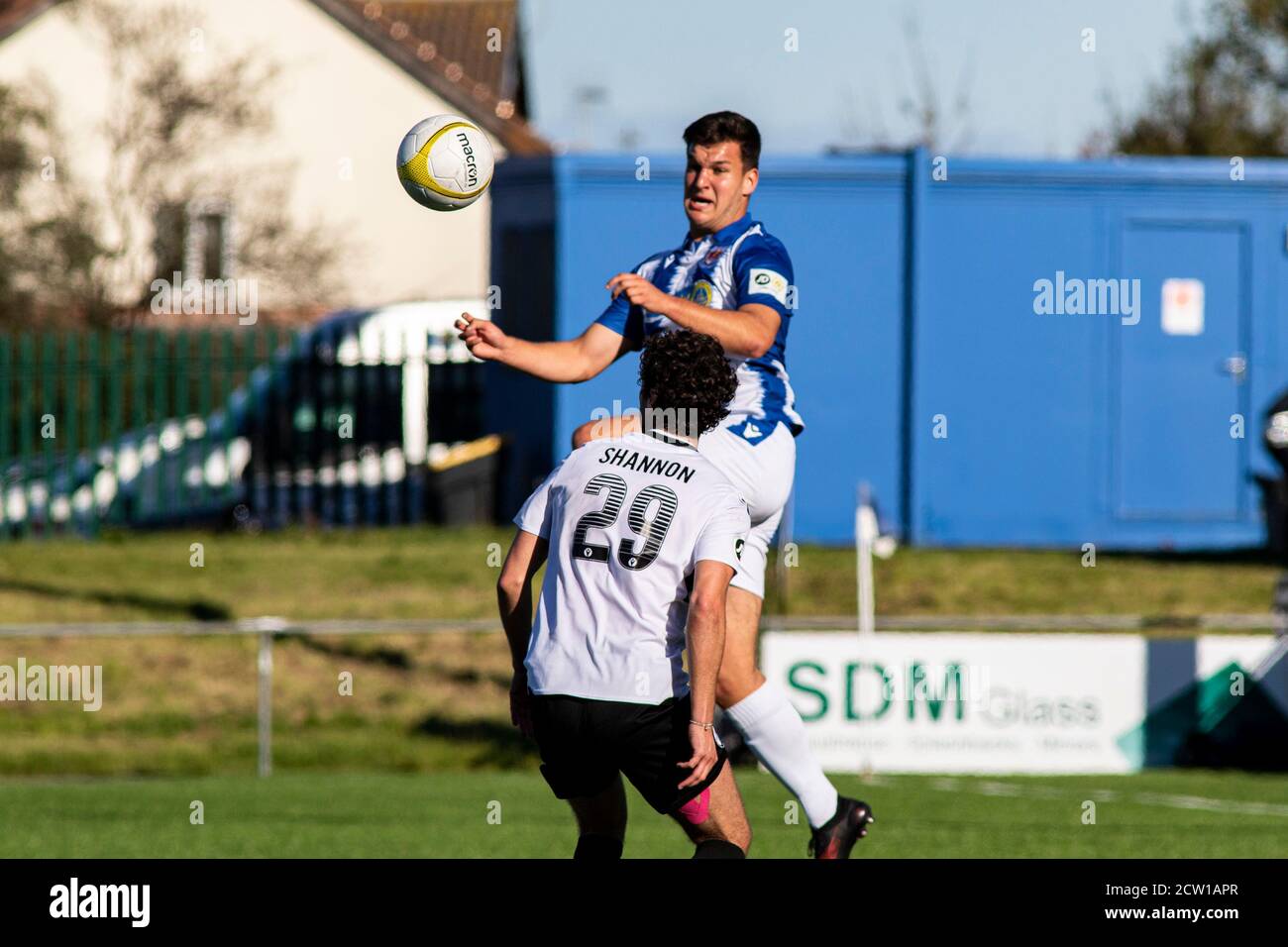 Bridgend, Wales, UK. 26 Sep, 2020. Sam Snaith of Penybont in action ...
