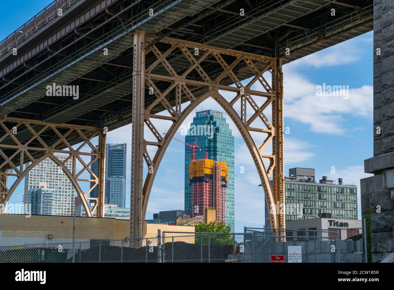 Many high-rise residential buildings and office buildings stand in ...