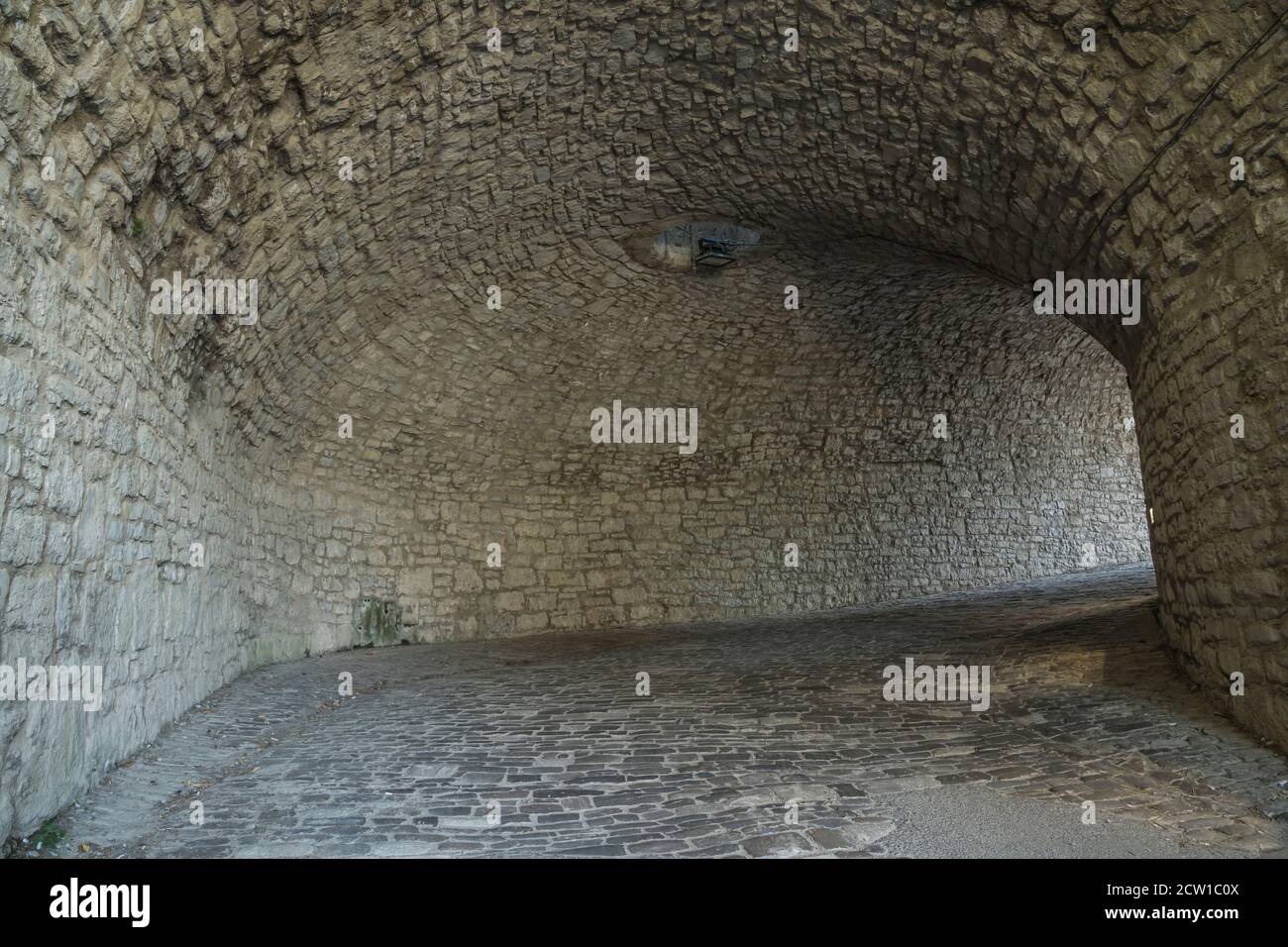 tunnel in a historic castle Stock Photo - Alamy