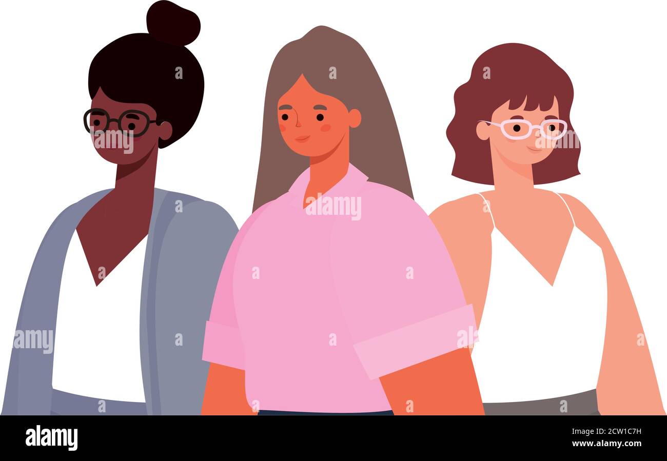three women cartoons vector design Stock Vector Image & Art - Alamy