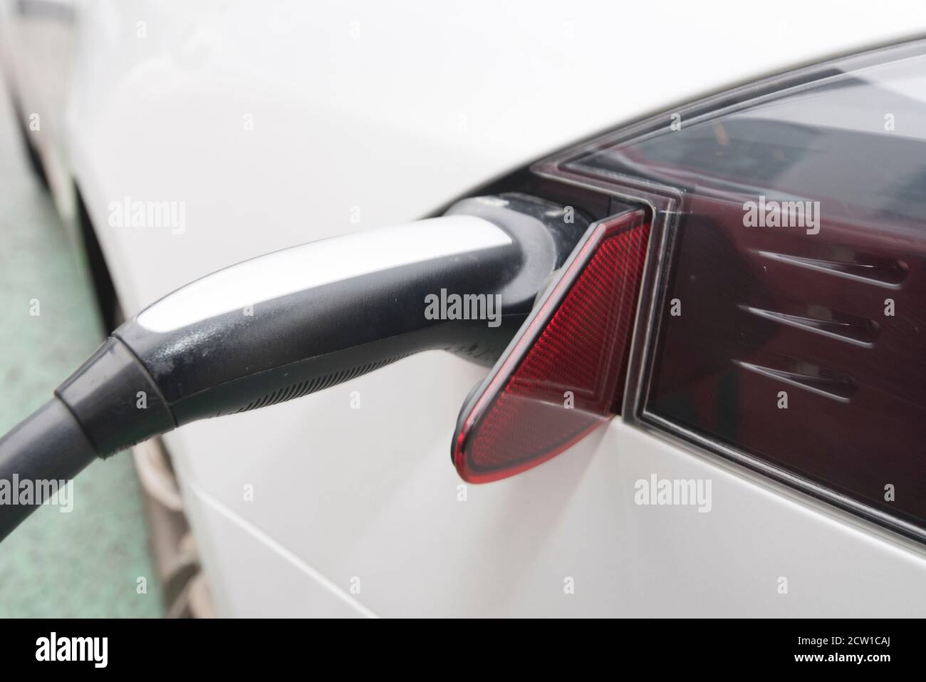 charging of an electric car at an electric filling station Stock Photo ...