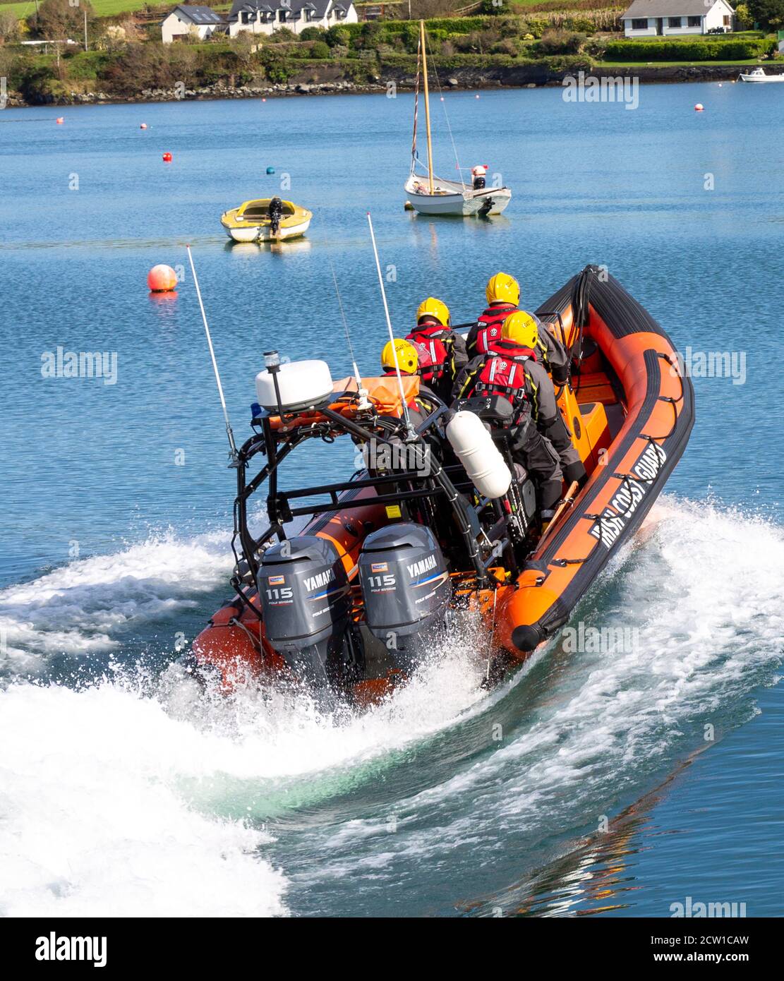 Irish Coast Guard D Class Rib with crew Stock Photo - Alamy