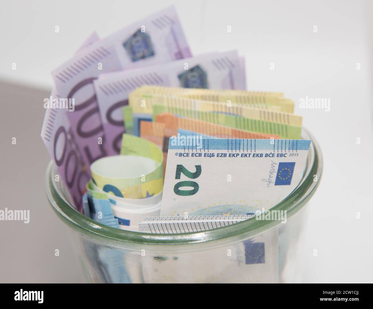 euro bank notes for cash transactions, paying in the european union ...