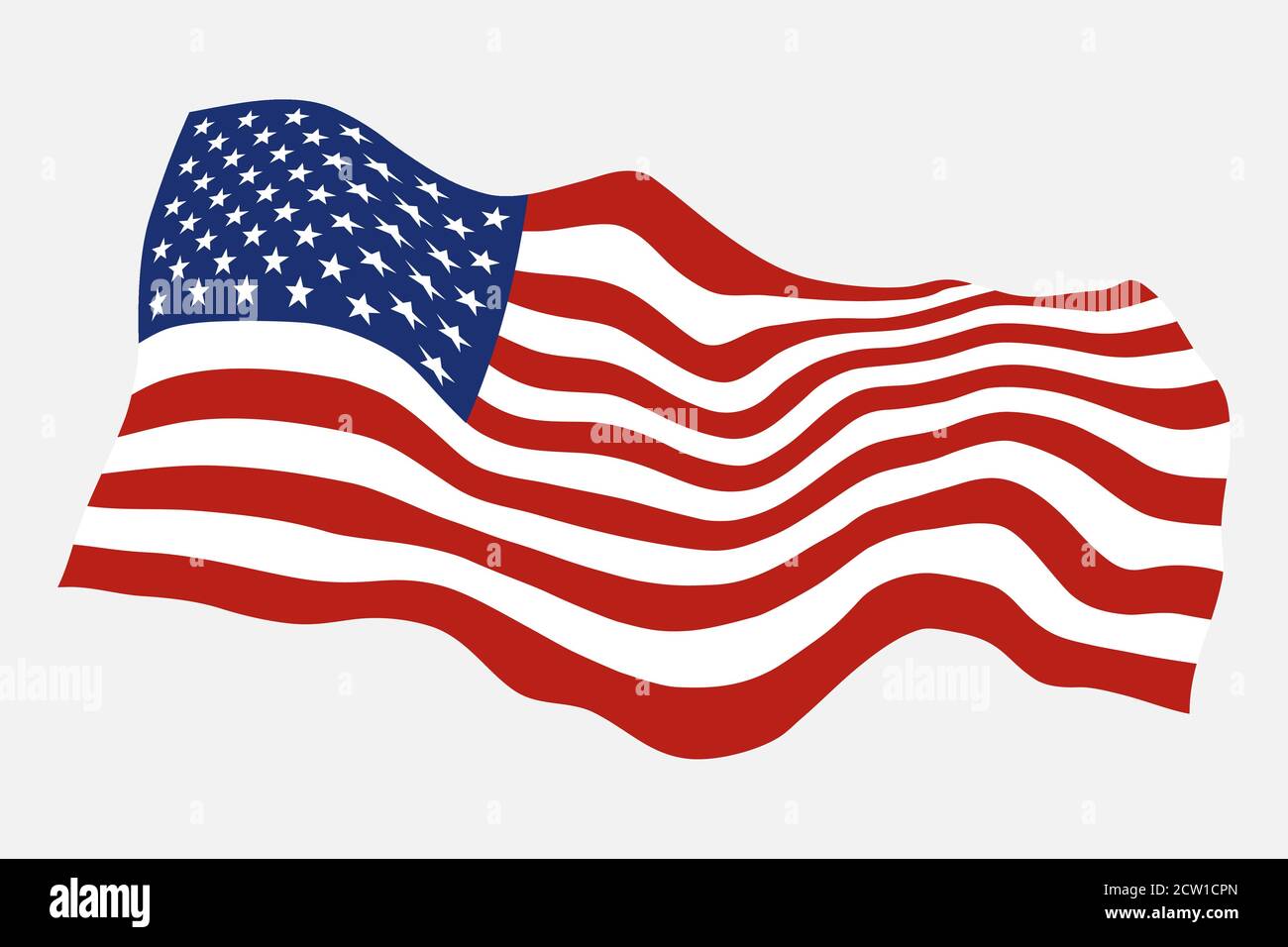 American flag waving in the wind. vector illustration Stock Vector ...