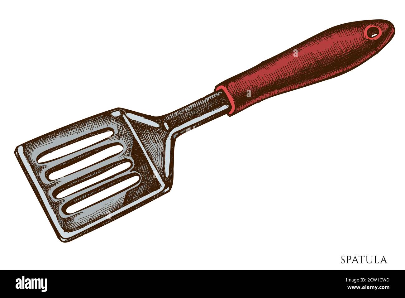 Vector set of hand drawn colored spatula Stock Vector Image & Art - Alamy
