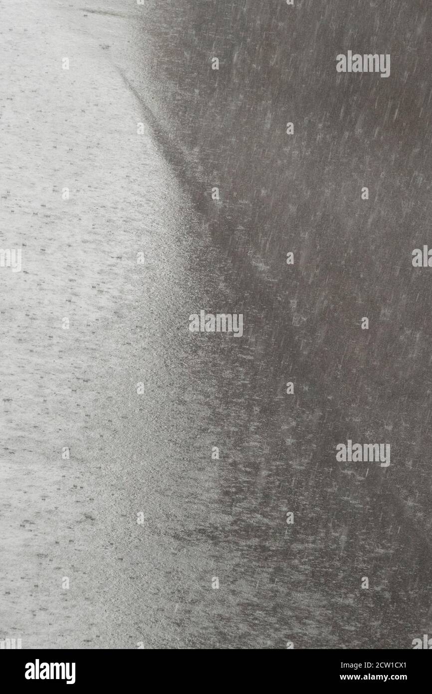 rain puddles on the ground, heavy rainfall in the rainy season Stock ...