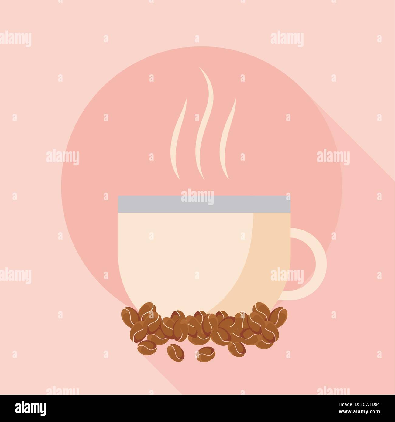 coffee cup with beans vector design Stock Vector Image & Art - Alamy