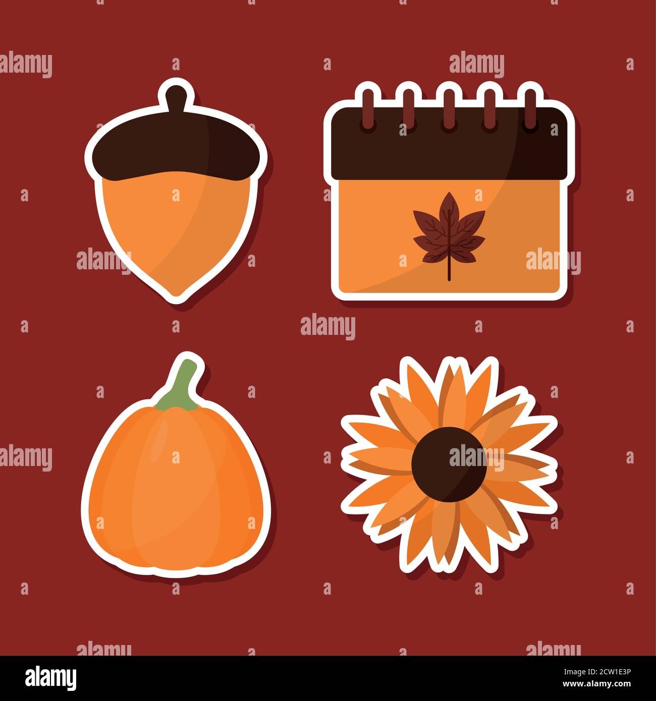 Icon calendar thanksgiving day hi-res stock photography and images - Alamy