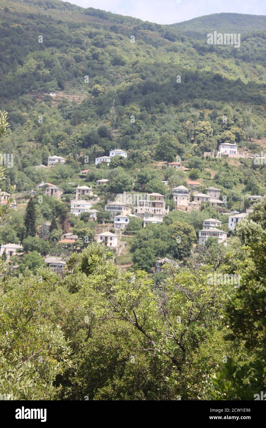 Pinakates Village in Mount Pelio , Greece Stock Photo - Alamy