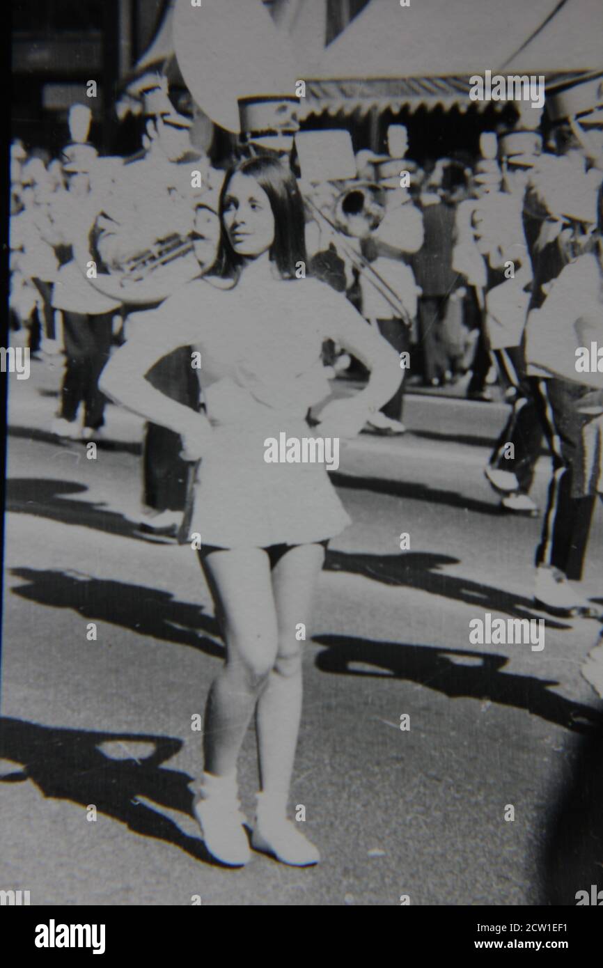 Vintage woman in mini skirt hi-res stock photography and images - Alamy