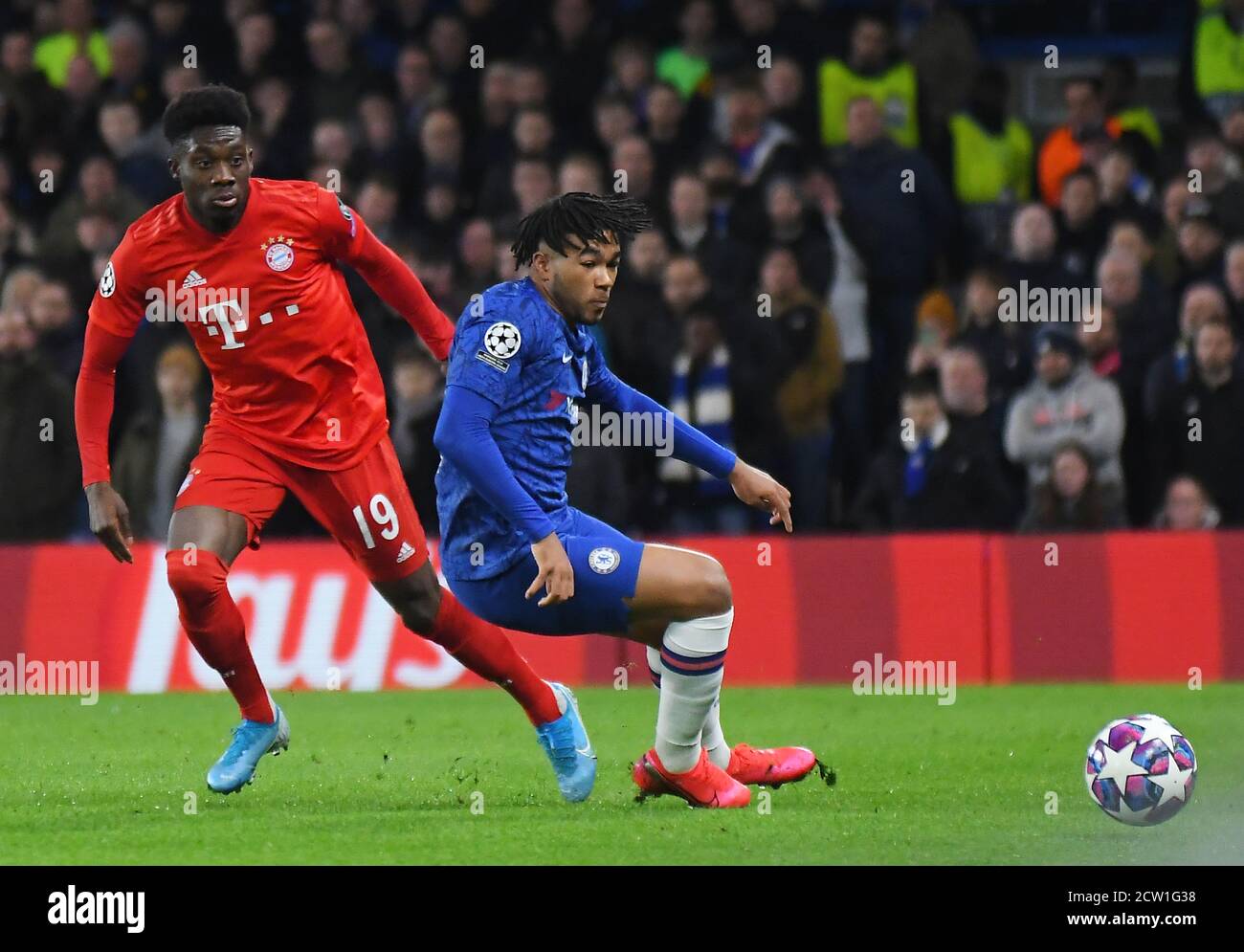 LONDON, ENGLAND - FEBRUARY 26, 2020: Alphonso Davies of Bayern and ...