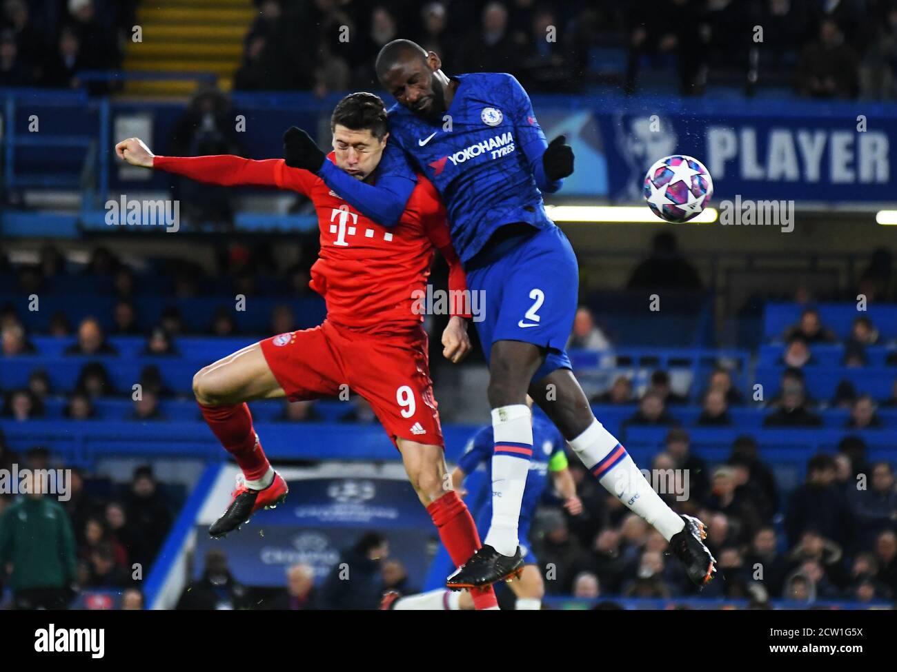 LONDON, ENGLAND - FEBRUARY 26, 2020: Robert Lewandowski of Bayern and ...